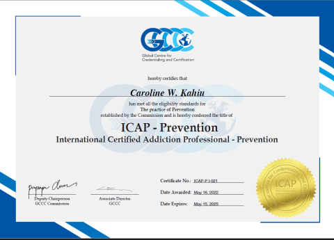 ICAP- Prevention Certified: My Journey | Global Recovery Network